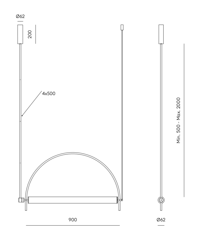 AR C1292 ARC PENDANT – Hicken Lighting